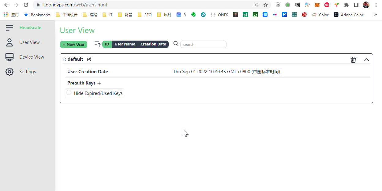 Headscale-ui使用 - DongVPS-DongVPS
