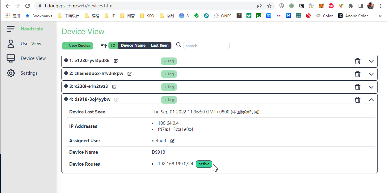 Headscale-ui使用 - DongVPS-DongVPS